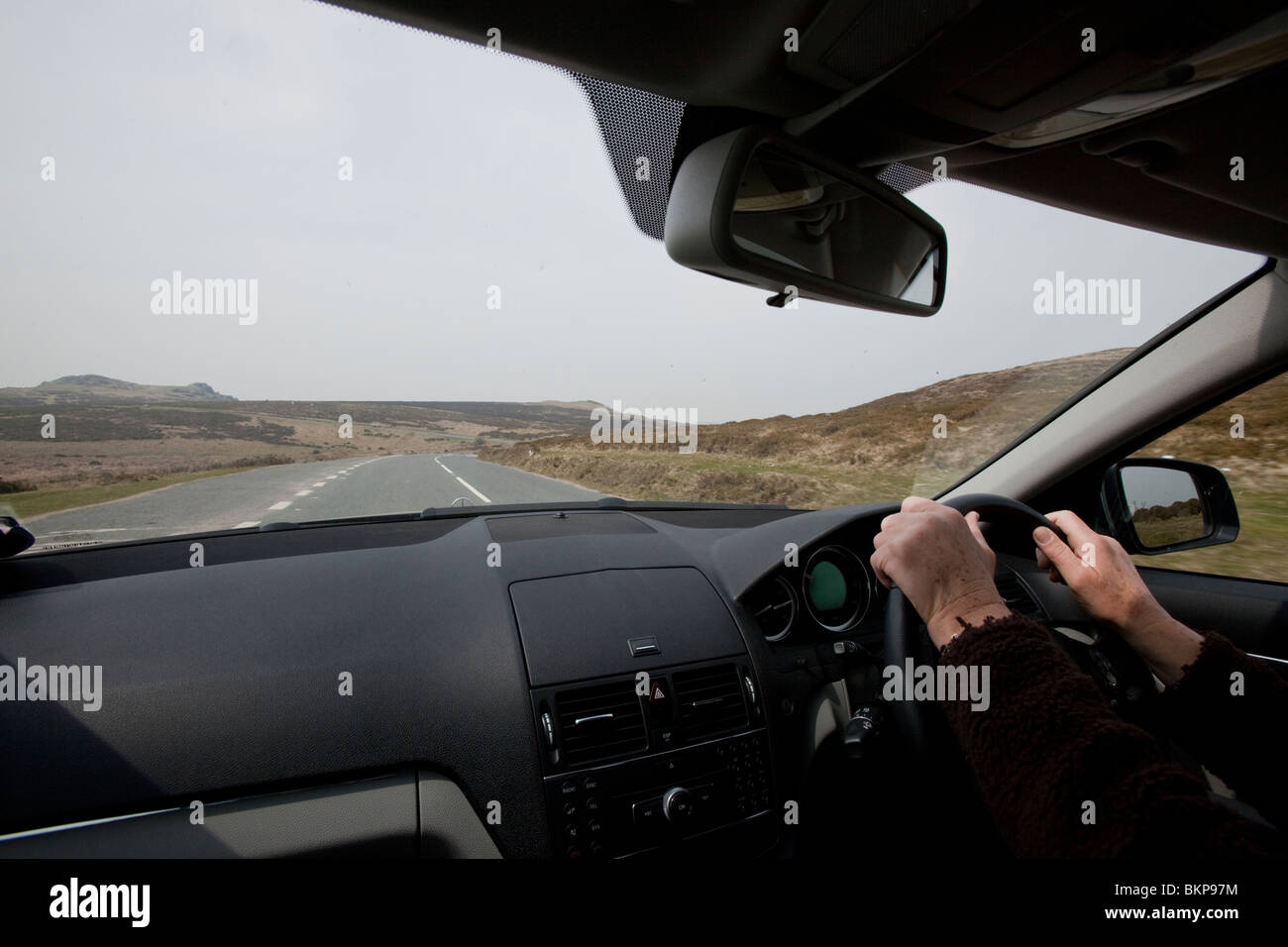 Person driving a car Stock Photo - Alamy