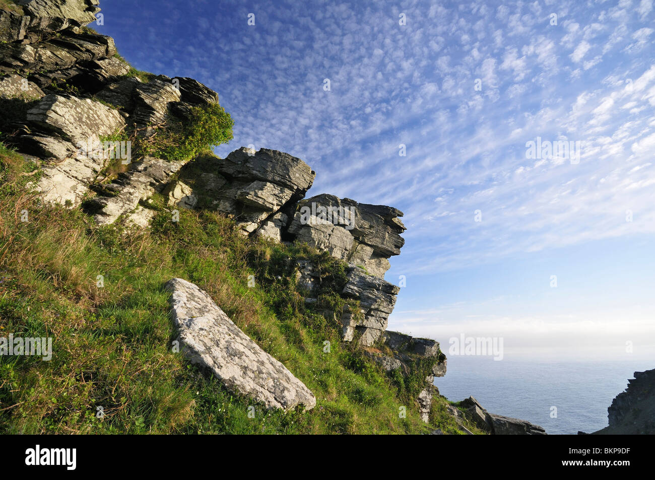 Shattered Devonian Limestone Rock outcrop of Rock, Valley Of The Rocks ...