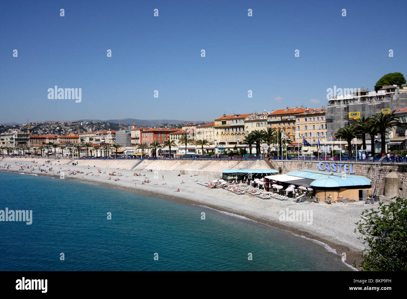 A Nice view from Castle Hill [Colline du Chateau] of tourists enjoying ...