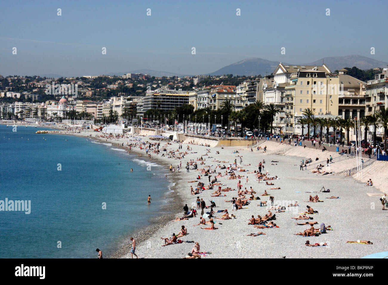 Nice france beach hi-res stock photography and images - Alamy