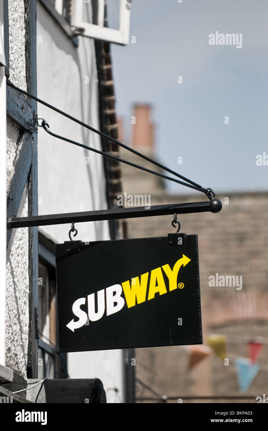 Subway food sign hi-res stock photography and images - Alamy