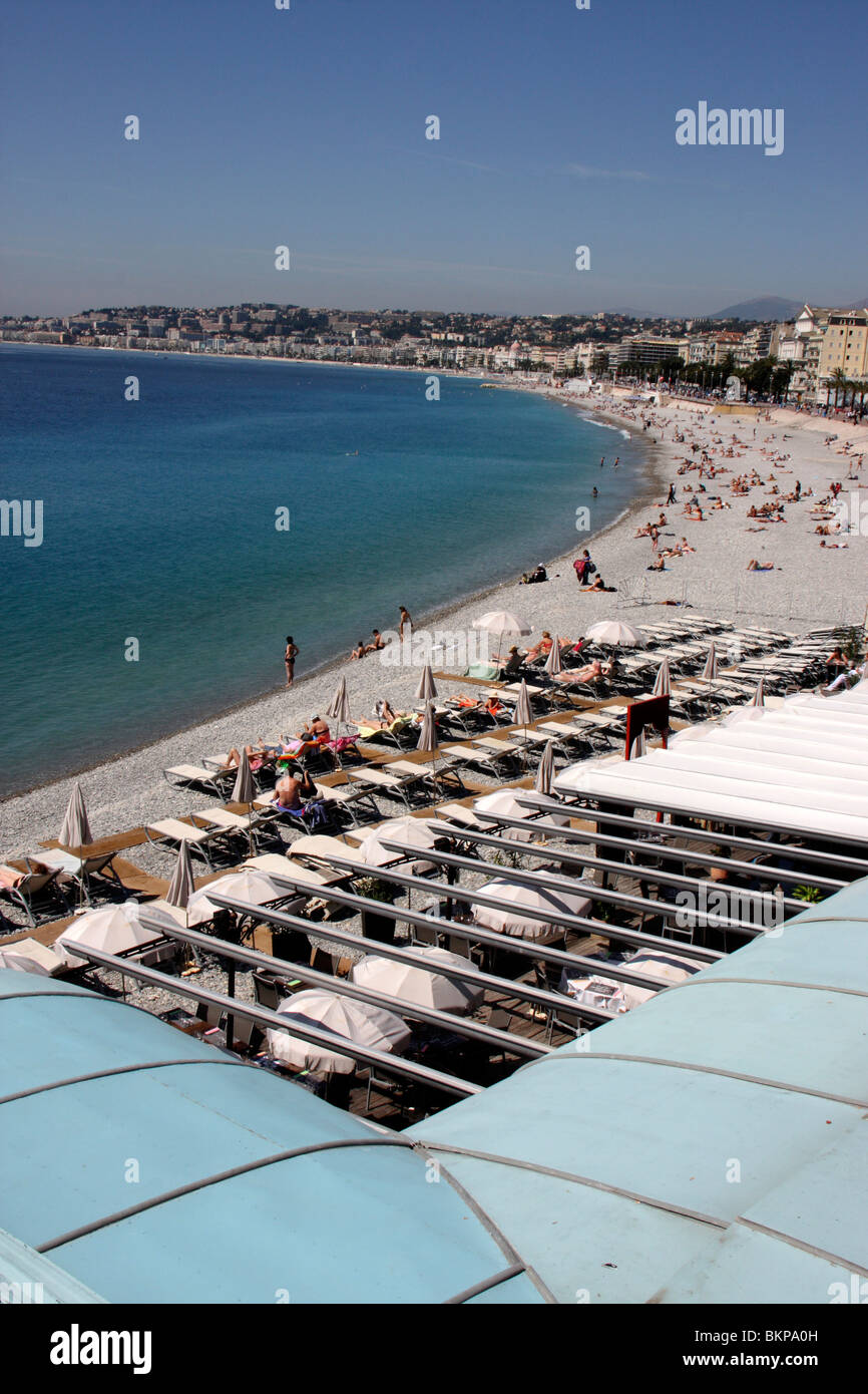 A Nice view from Castle Hill [Colline du Chateau] of tourists enjoying ...