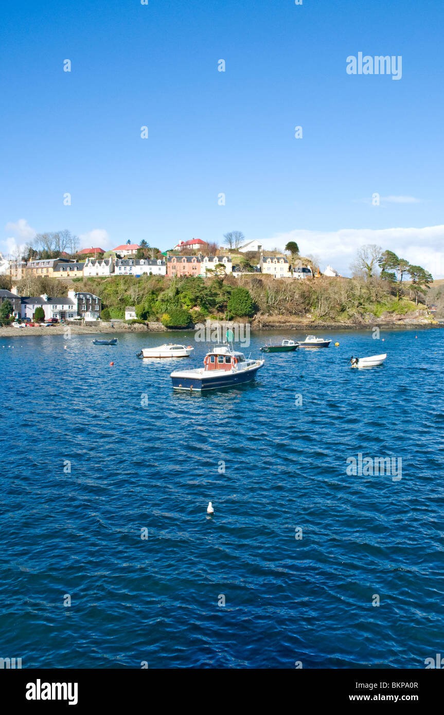 Fishing boats & boats at Portree harbour Portree Isle of Skye Highland ...