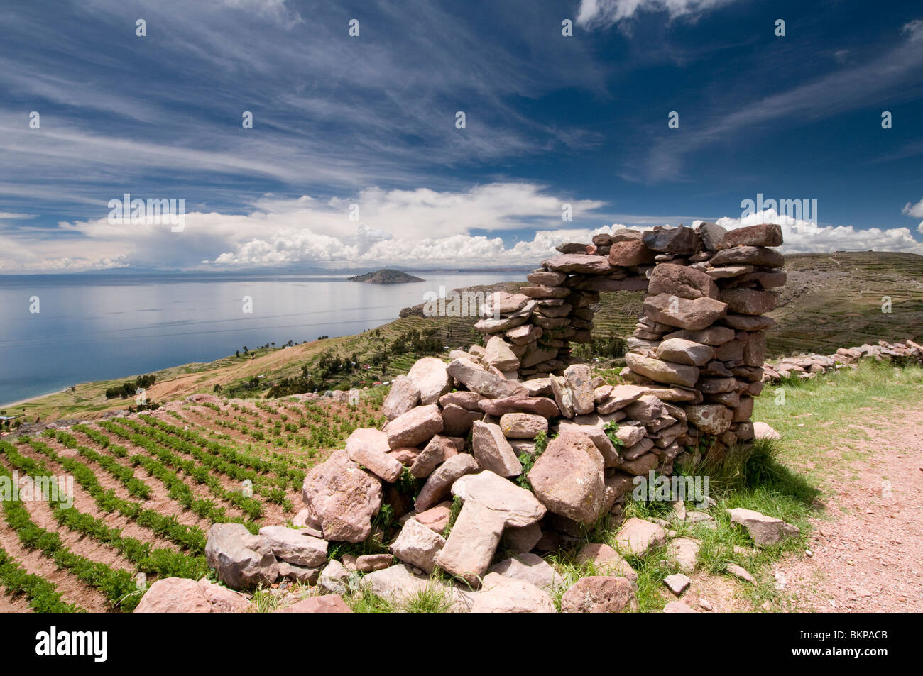 Amantani Island (Isla Amantani), Lake Titicaca, Peru Stock Photo - Alamy