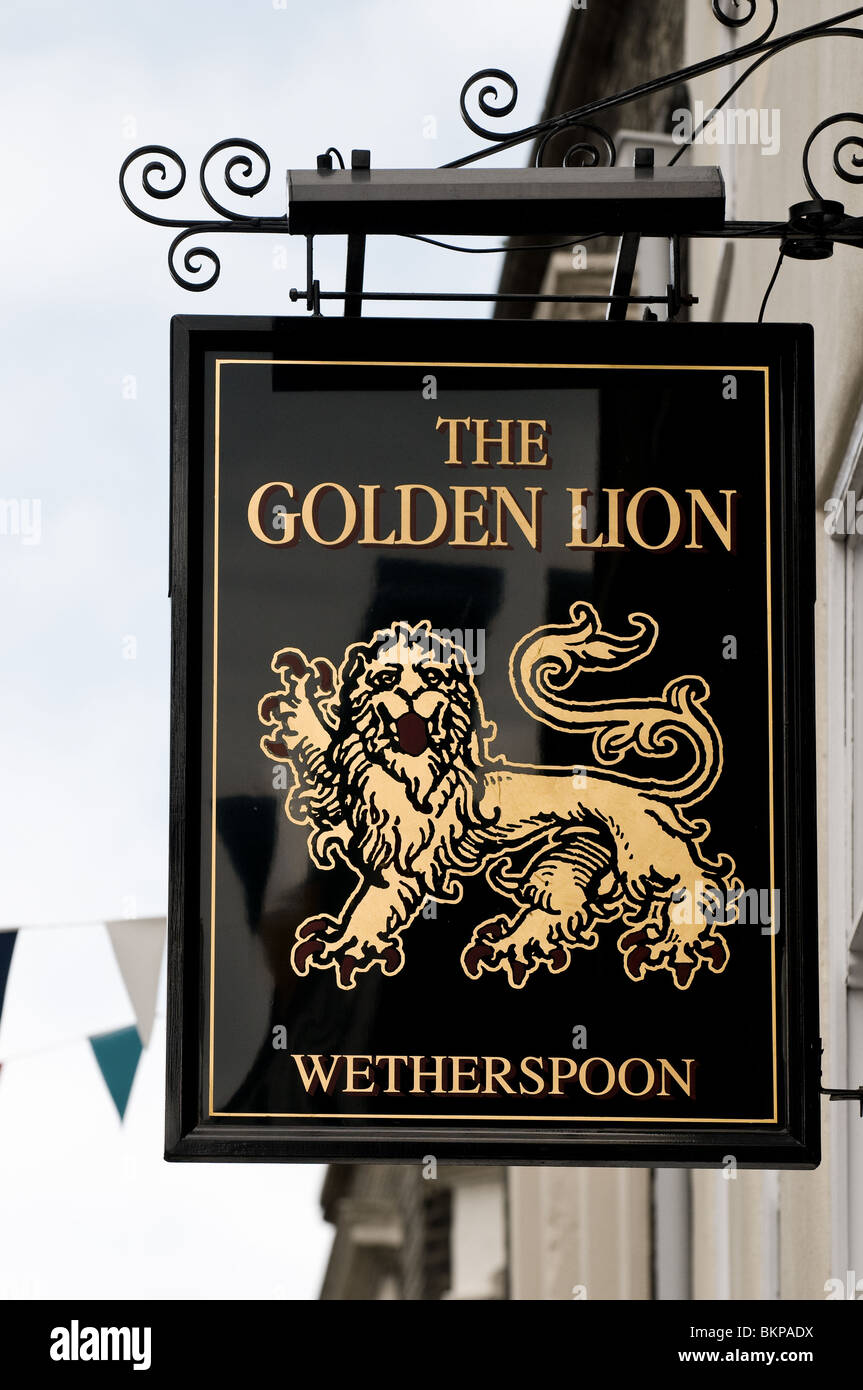 A Wetherspoon Pub sign. Photo by Gordon Scammell Stock Photo - Alamy