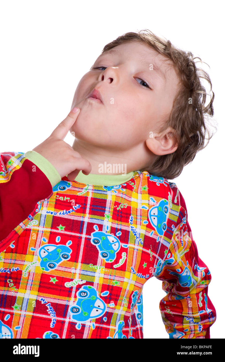 happines boy isolated on white background Stock Photo - Alamy