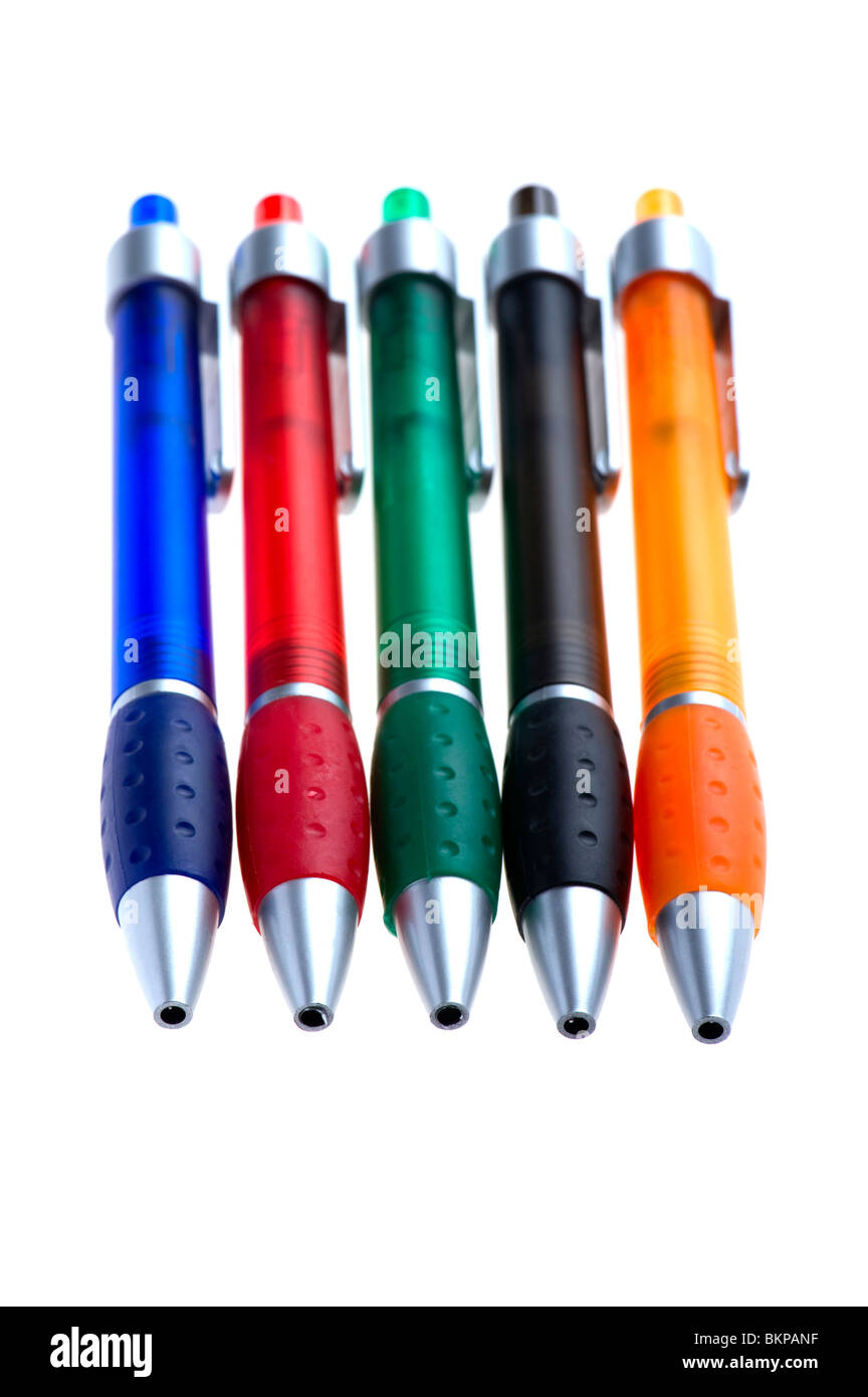 object on white - Colored pen close up Stock Photo - Alamy