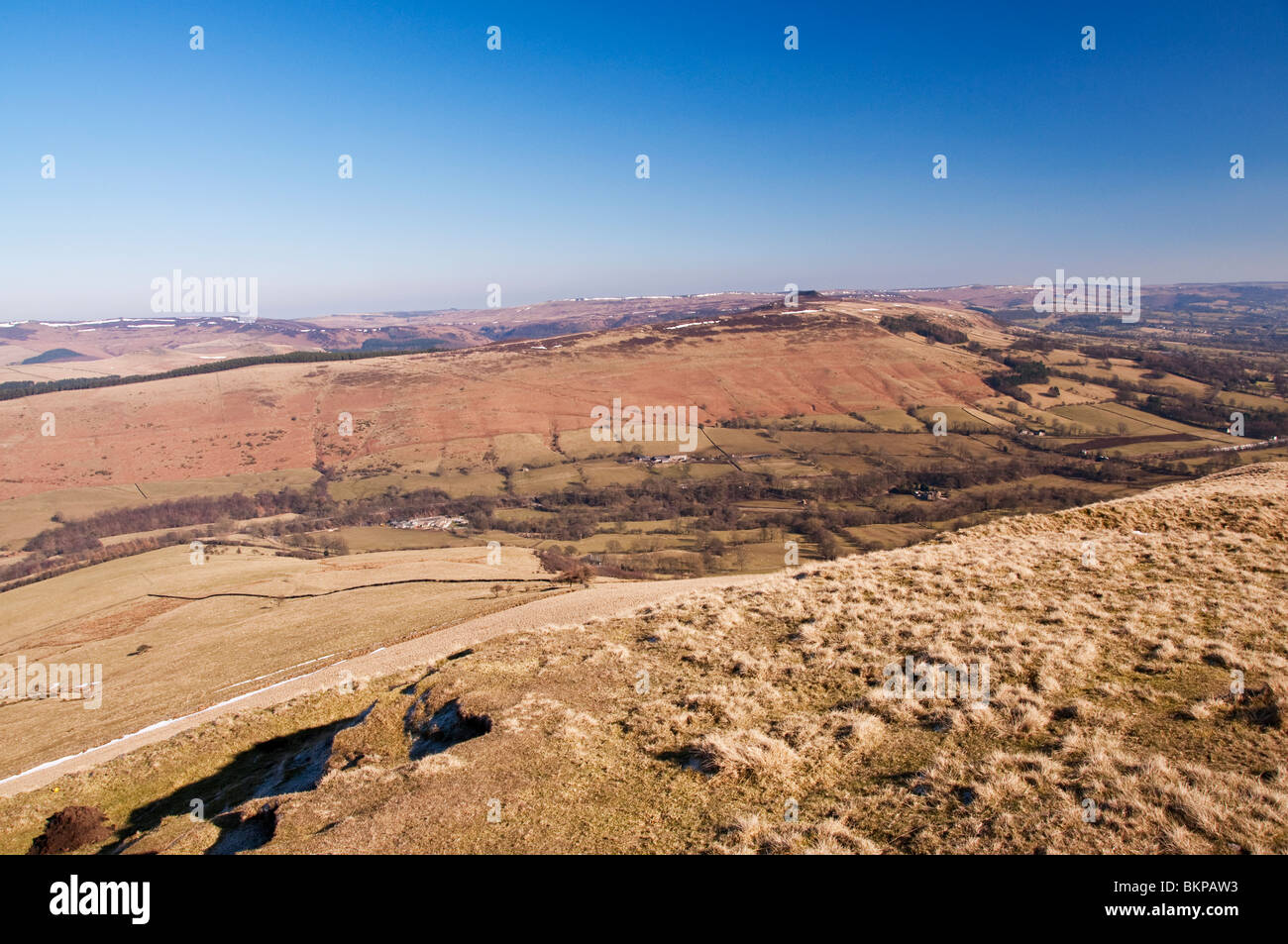 Win Hill seen from Lose Hill or Ward's Place in the Peak District ...