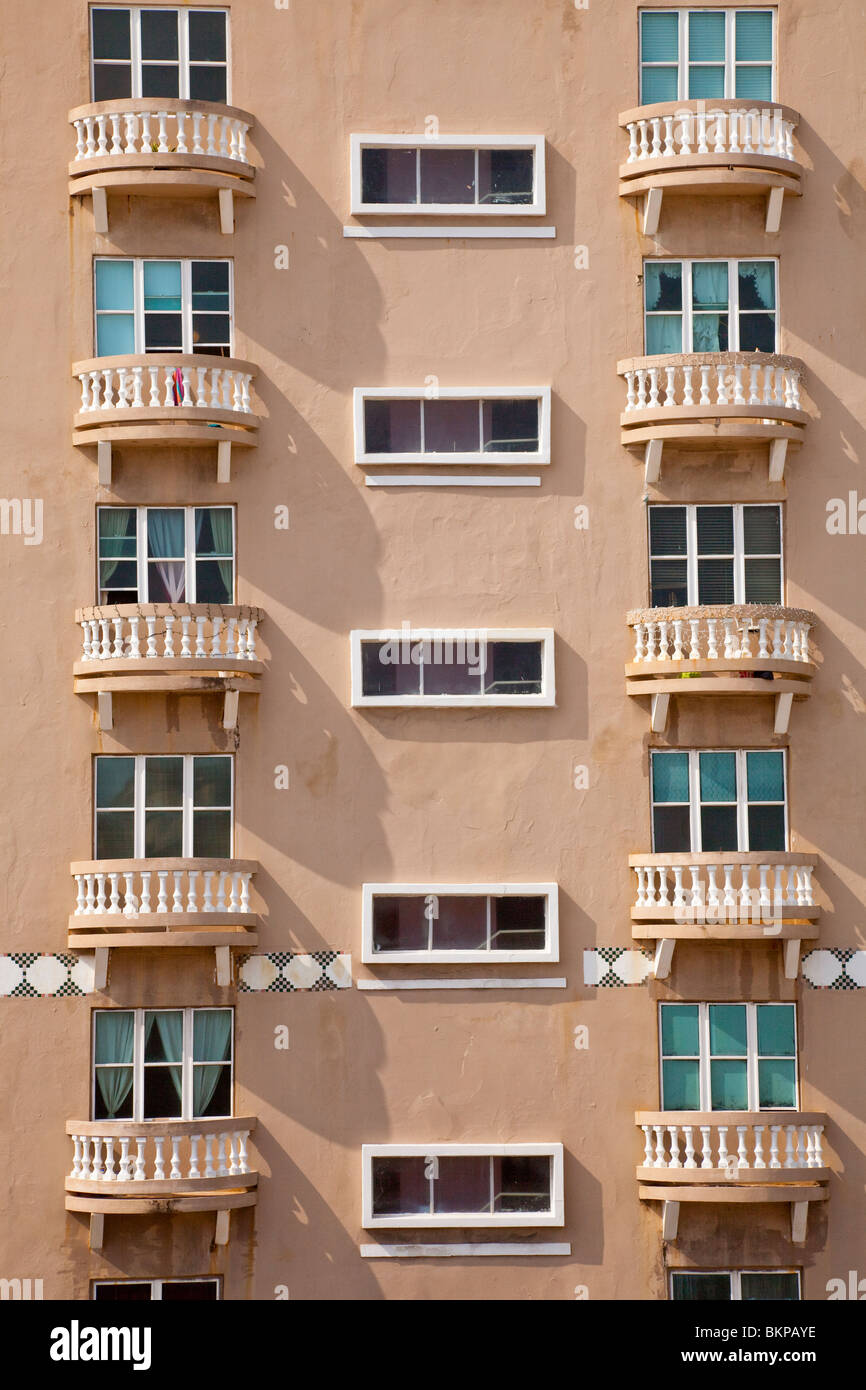 Building with balconies, window and doors in San Juan, Puerto Rico ...