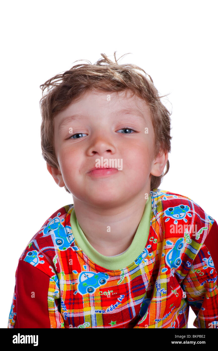 happines boy isolated on white background Stock Photo - Alamy