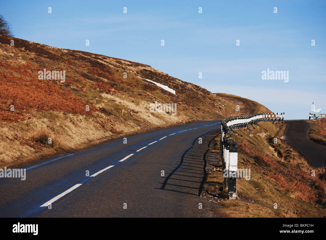 Hill End, County Durham, England; A Road Through The Hills Stock Photo ...