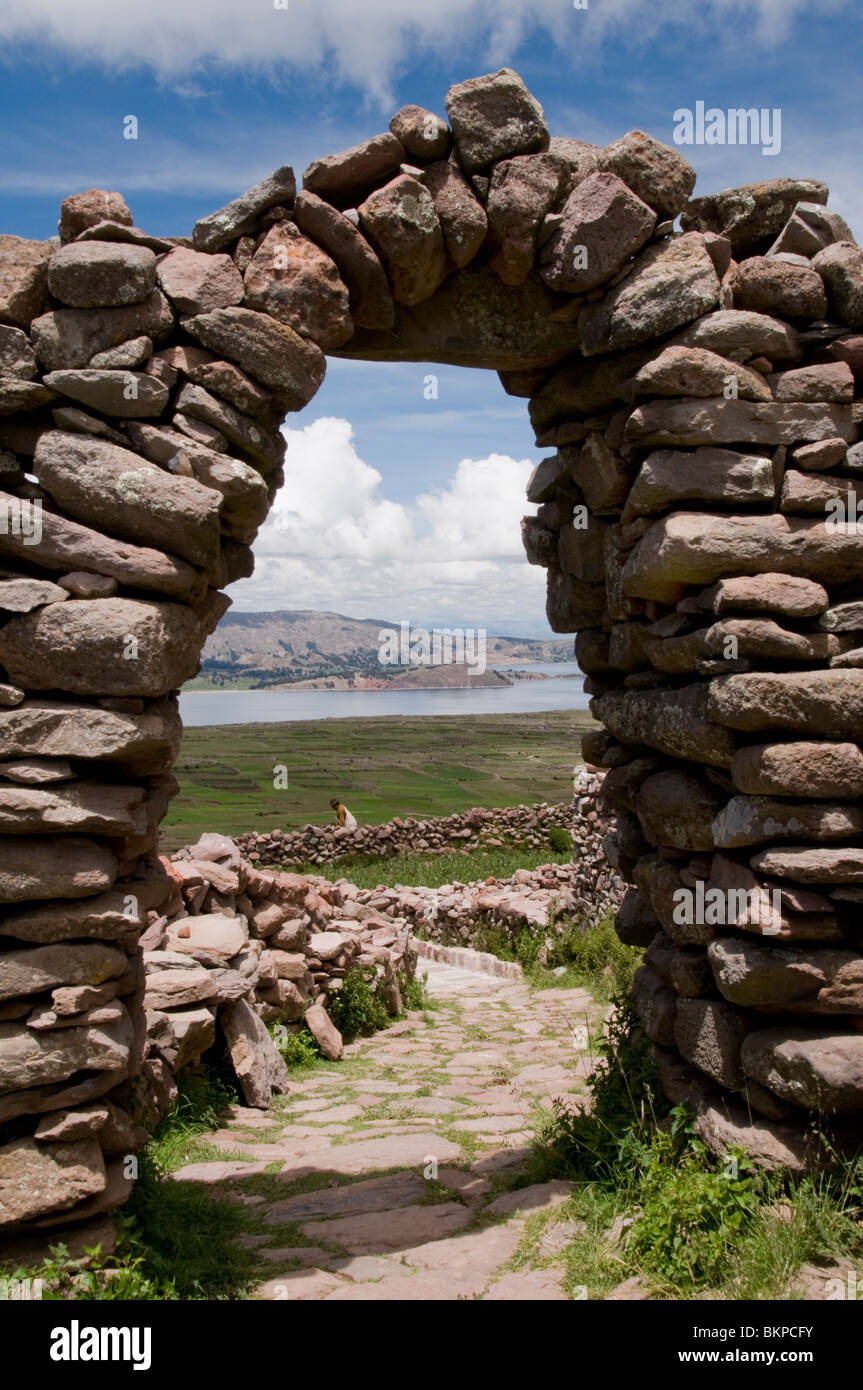 Amantani Island (Isla Amantani), Lake Titicaca, Peru Stock Photo - Alamy