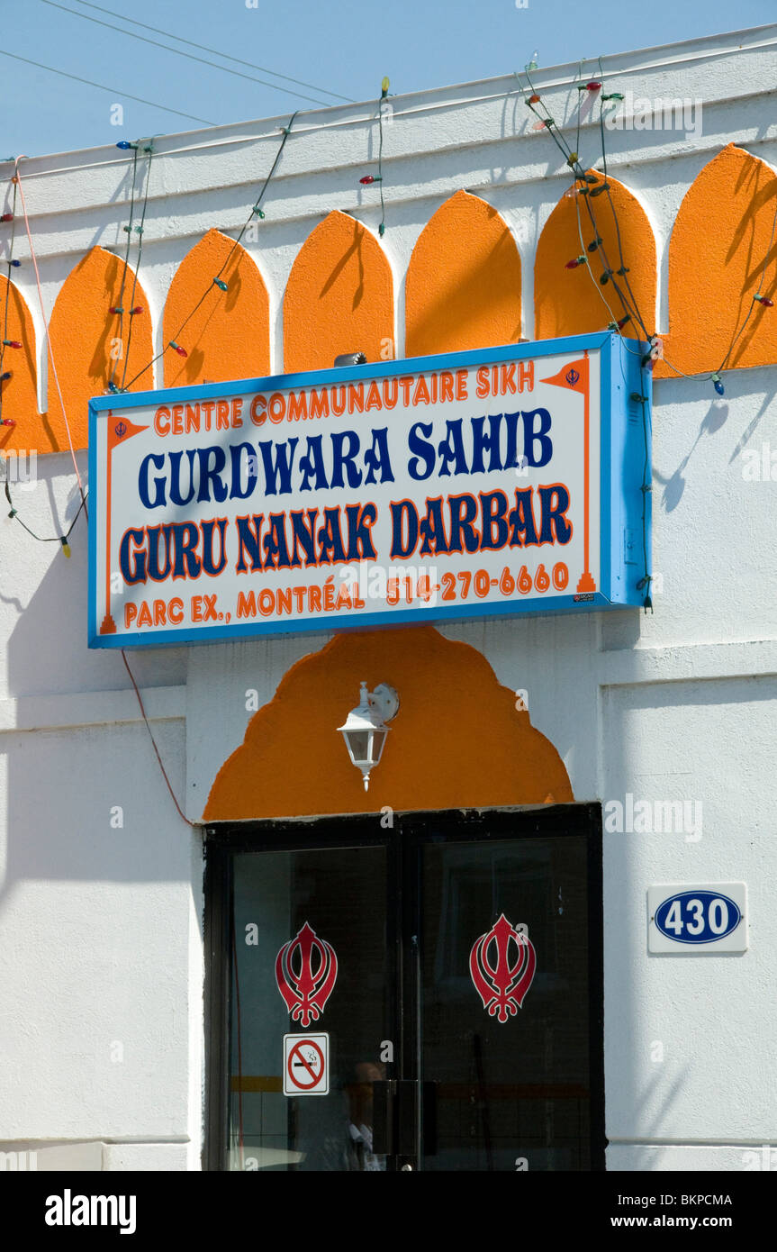 Sikh Community center Montreal Park extension Neighborhood Stock Photo ...