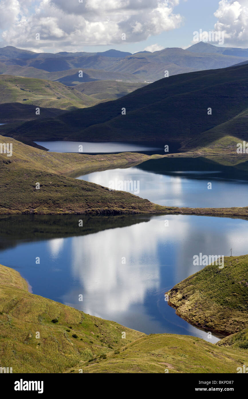 Katse Dam Lake in the Lesotho highlands, LHWP Lesotho Highland Water ...