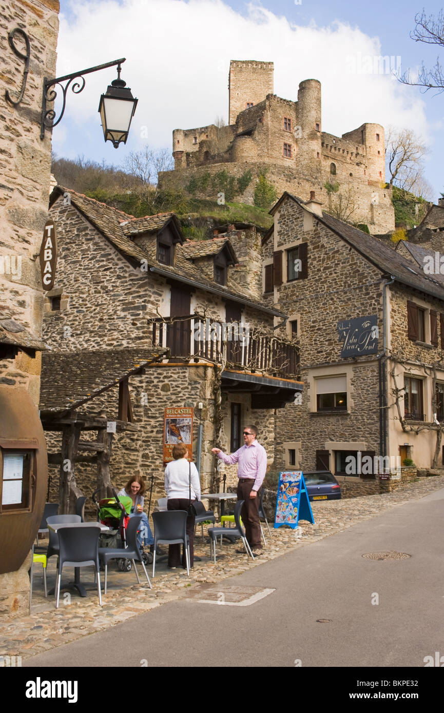 The Medieval Fortress Belcastel Castle Overlooking the Historic Village ...