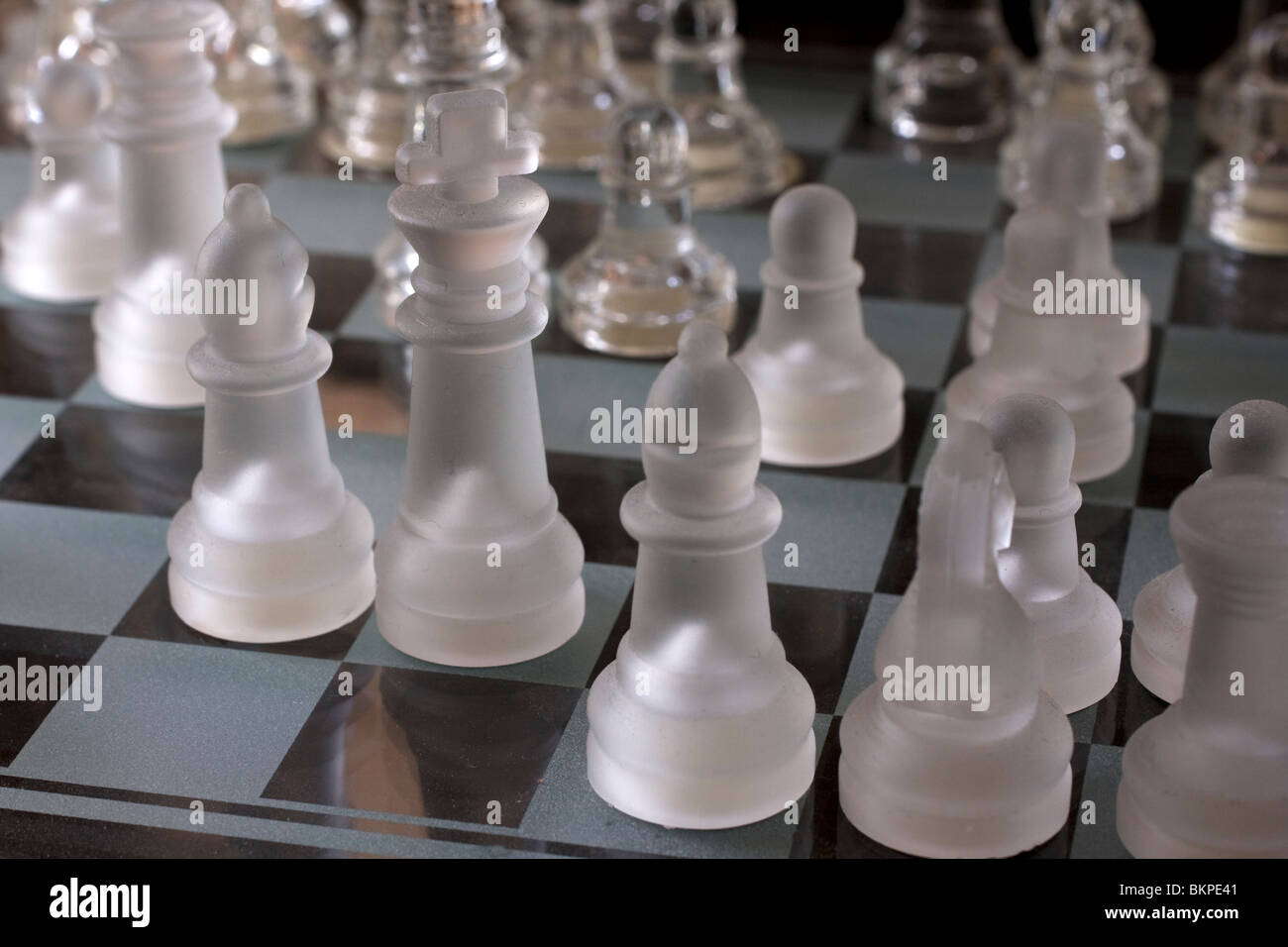 Glass chess set Stock Photo - Alamy