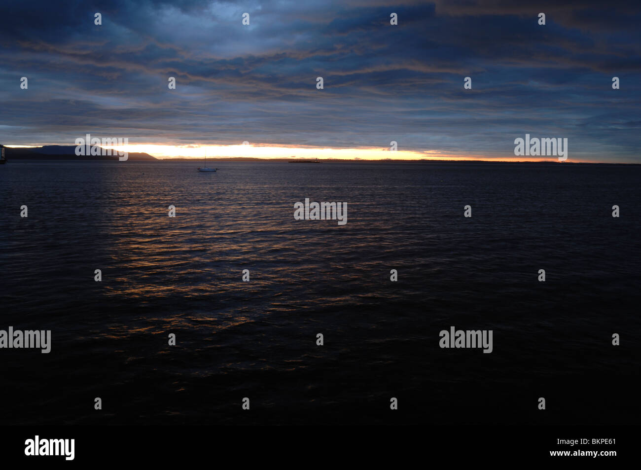 Looking at over Bellingham Bay towards San Juan islands from Fairhaven ...