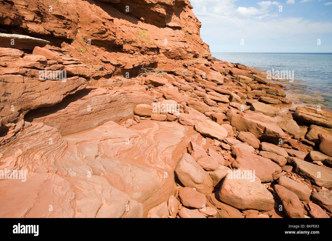 Cliffs at Basin Head Stock Photo - Alamy