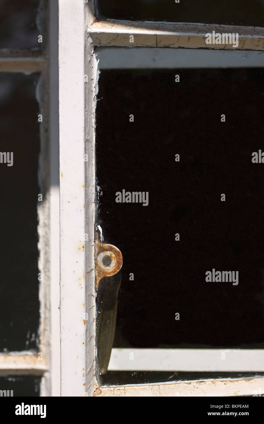 Close up of exterior view of metal framed window Stock Photo - Alamy