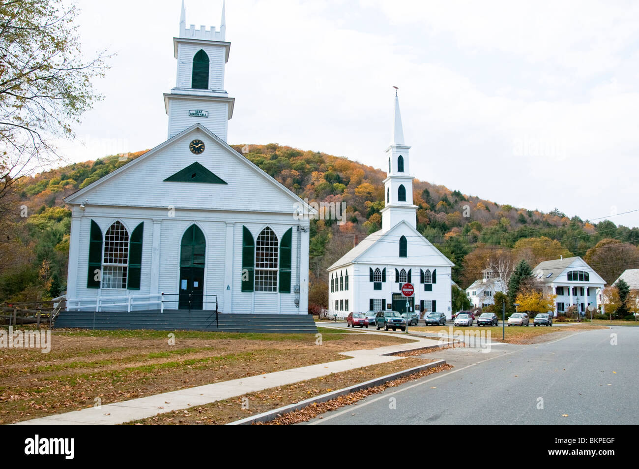 Union Hall,Congregational Church,Windham County Courthouse,Autumn ...
