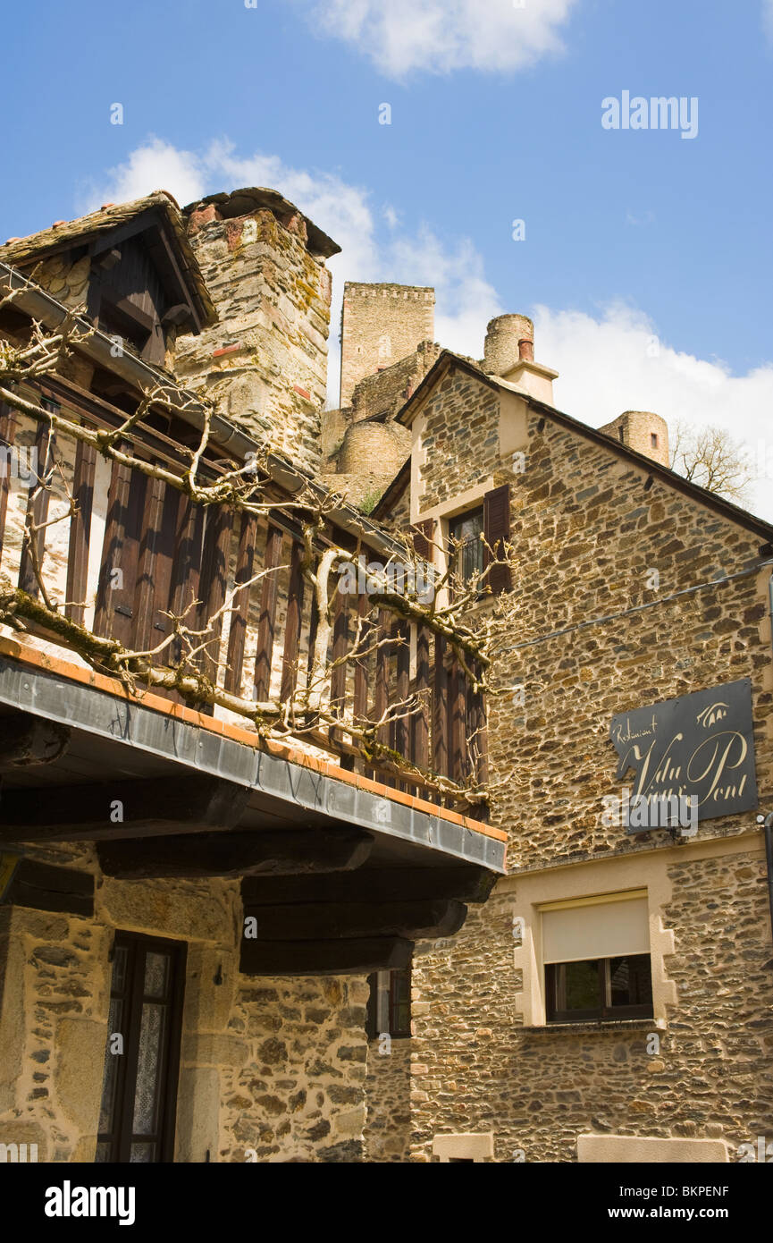 Exterior of an Old Stone Building in the Historic Village of Belcastel ...