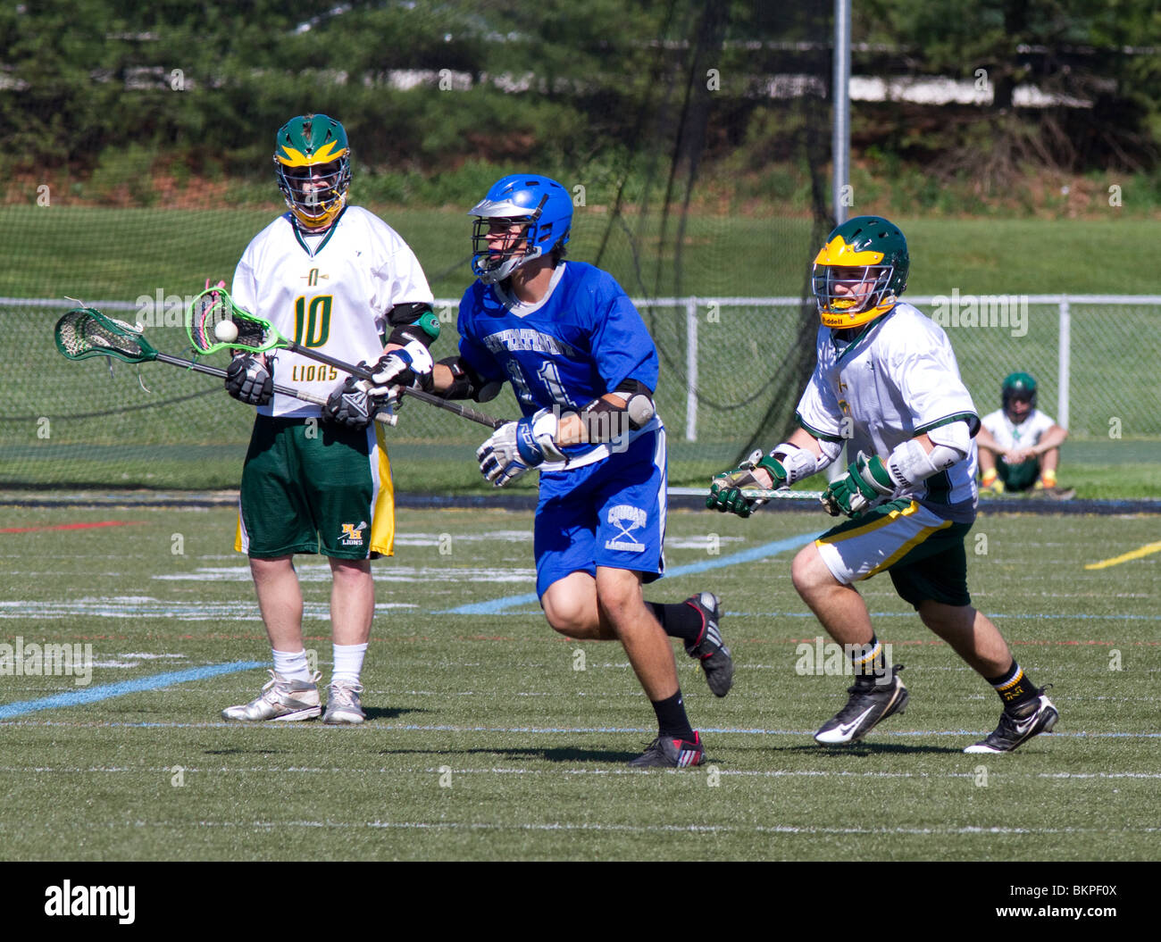 Boys high school varsity lacrosse game match Stock Photo - Alamy