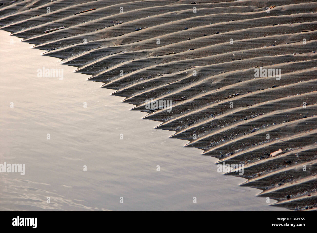 Ribs of sand at the beach Stock Photo - Alamy