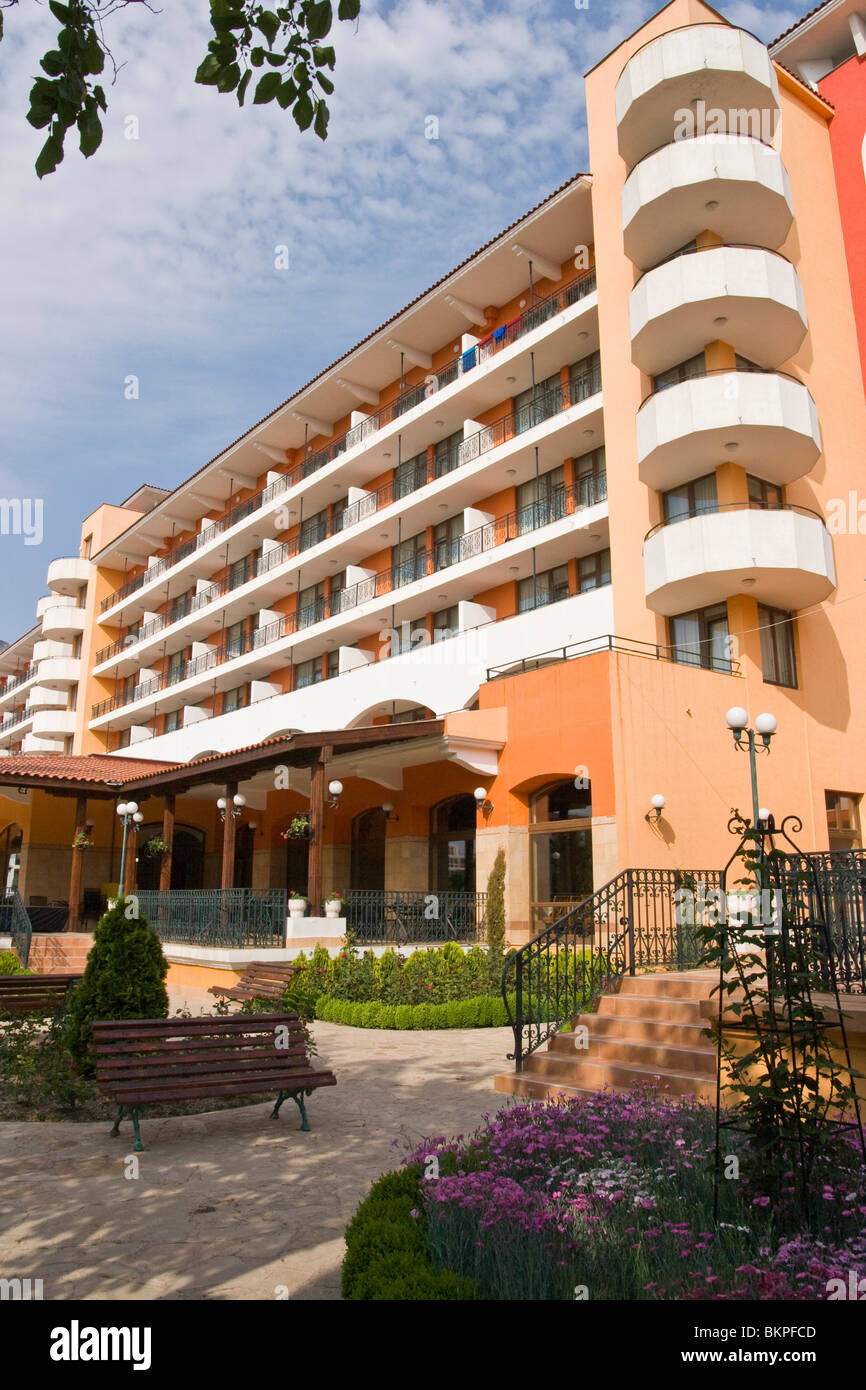 Modern architecture, Sunny beach, (Slunchev Bryag), wellknown resort ...