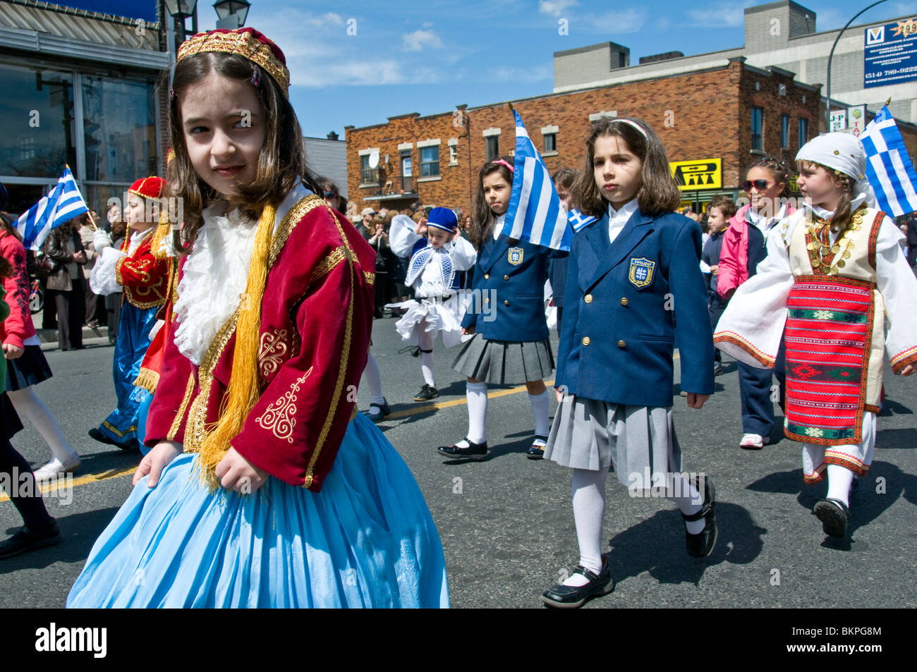 Parade of the Montreal Greeks to celebrate the independence of Greece ...