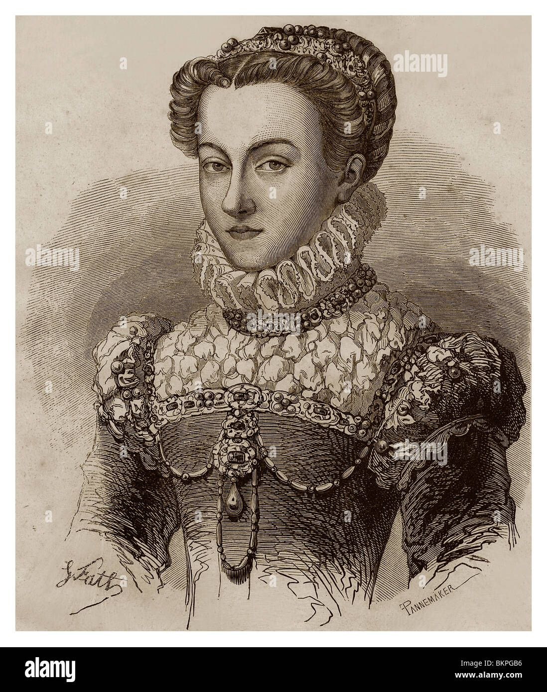 Elisabeth of Austria (1554-1592): Queen Consort of France from 1571 to 1574 Stock Photo - Alamy