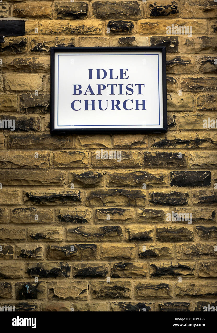 Sign Outside the Baptist Church. Idle West Yorkshire England UK Stock ...