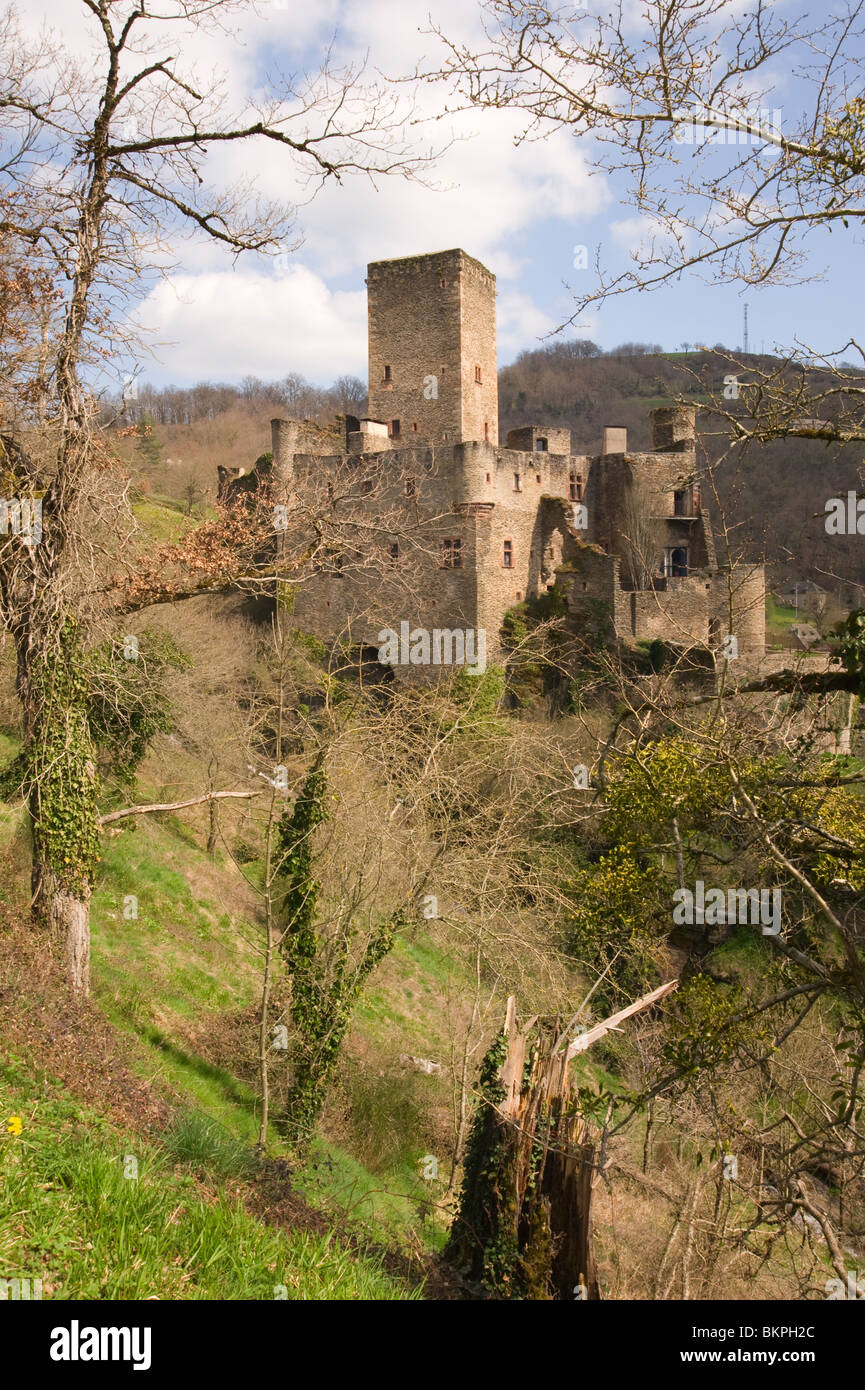 The Beautiful Medieval Castle at Belcastel Village Aveyron Midi ...