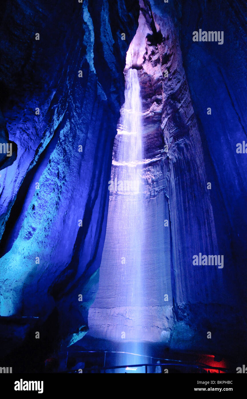 Ruby Falls Underground Waterfall Chattanooga Tennessee // CHATTANOOGA, Tennessee — Ruby Falls, a ...