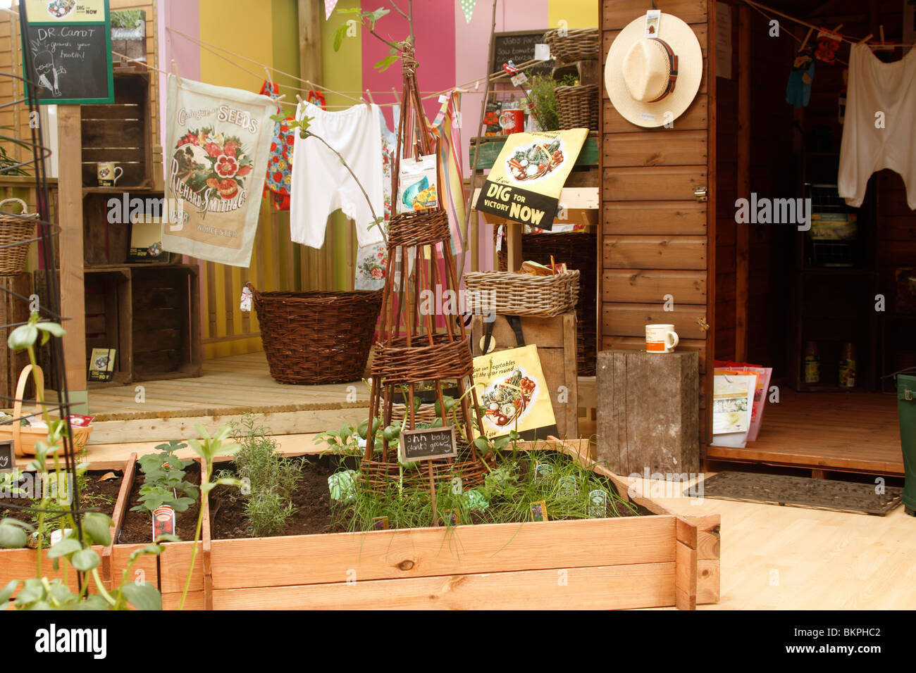 Dig for Victory tableau at Brookfields garden Centre, based on the ...