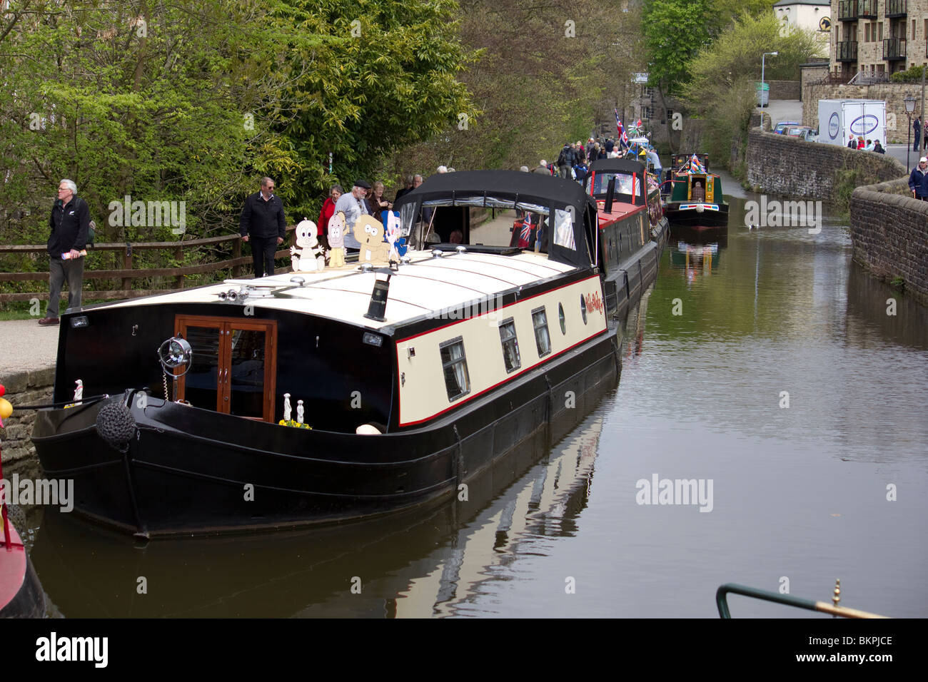 Canal Boats at Skipton, North Yorkshire, England Stock Photo - Alamy