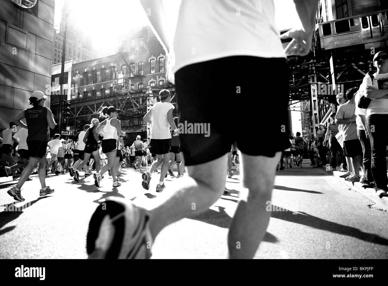 Cityscape run Black and White Stock Photos & Images - Alamy