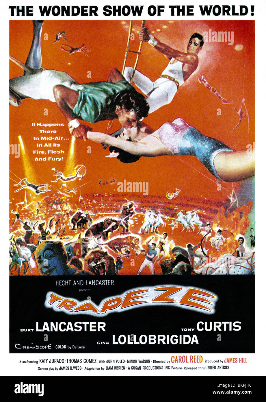 TRAPEZE -1956 POSTER Stock Photo - Alamy