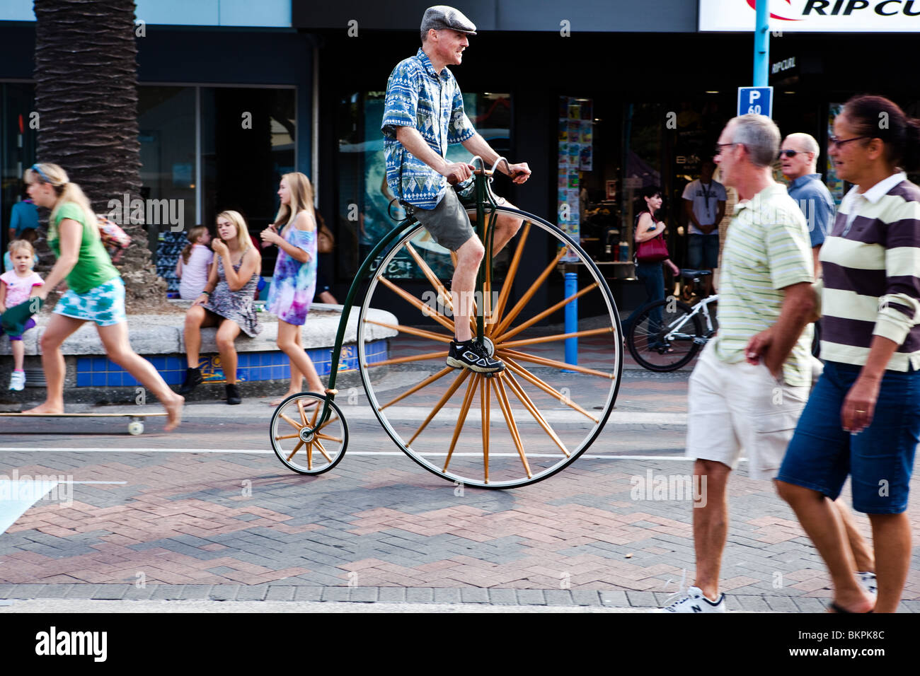 Riding a Penny Farthing Stock Photo - Alamy