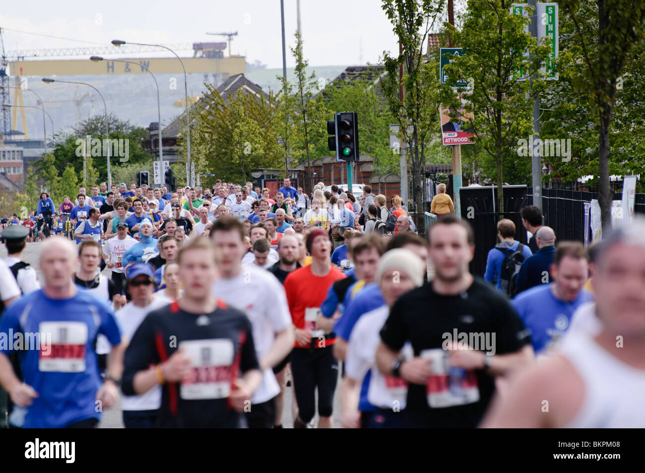 Belfast marathon runner runners hi-res stock photography and images - Alamy