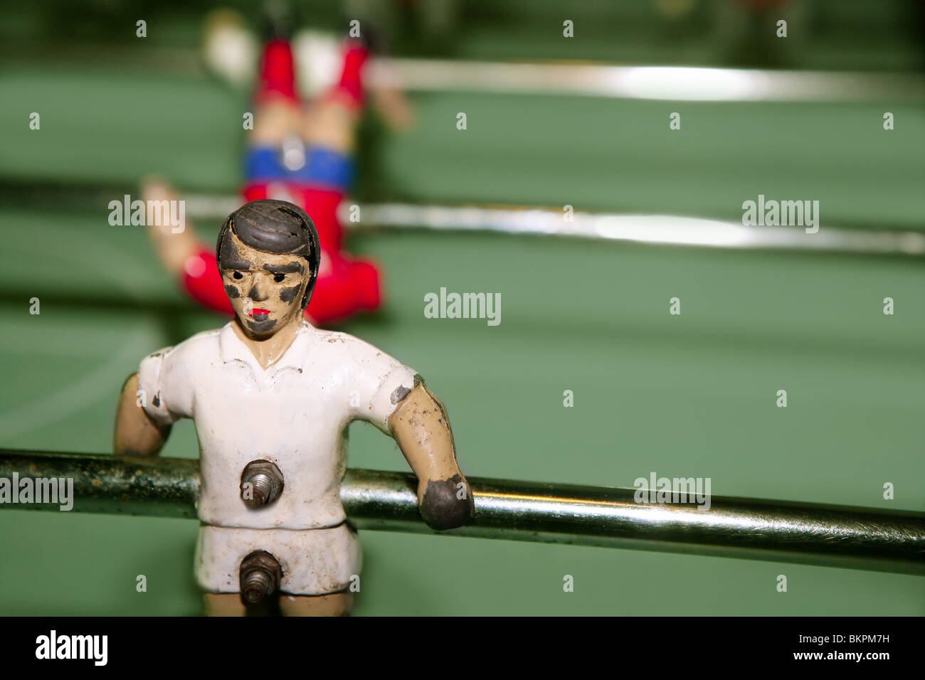 aged table football player macro detail Stock Photo - Alamy