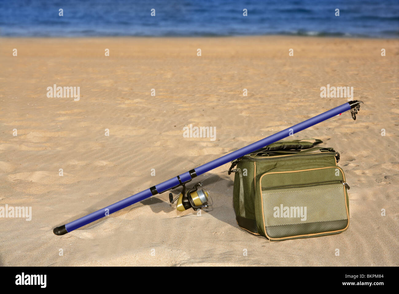 Surfcasting beach fishing hi-res stock photography and images - Alamy