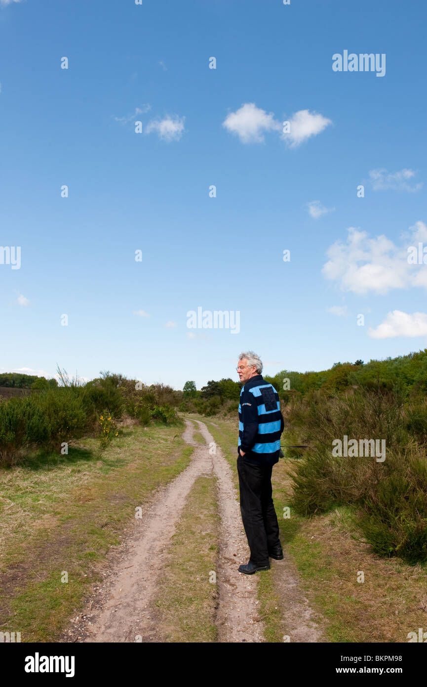Man in nature landscape Stock Photo - Alamy