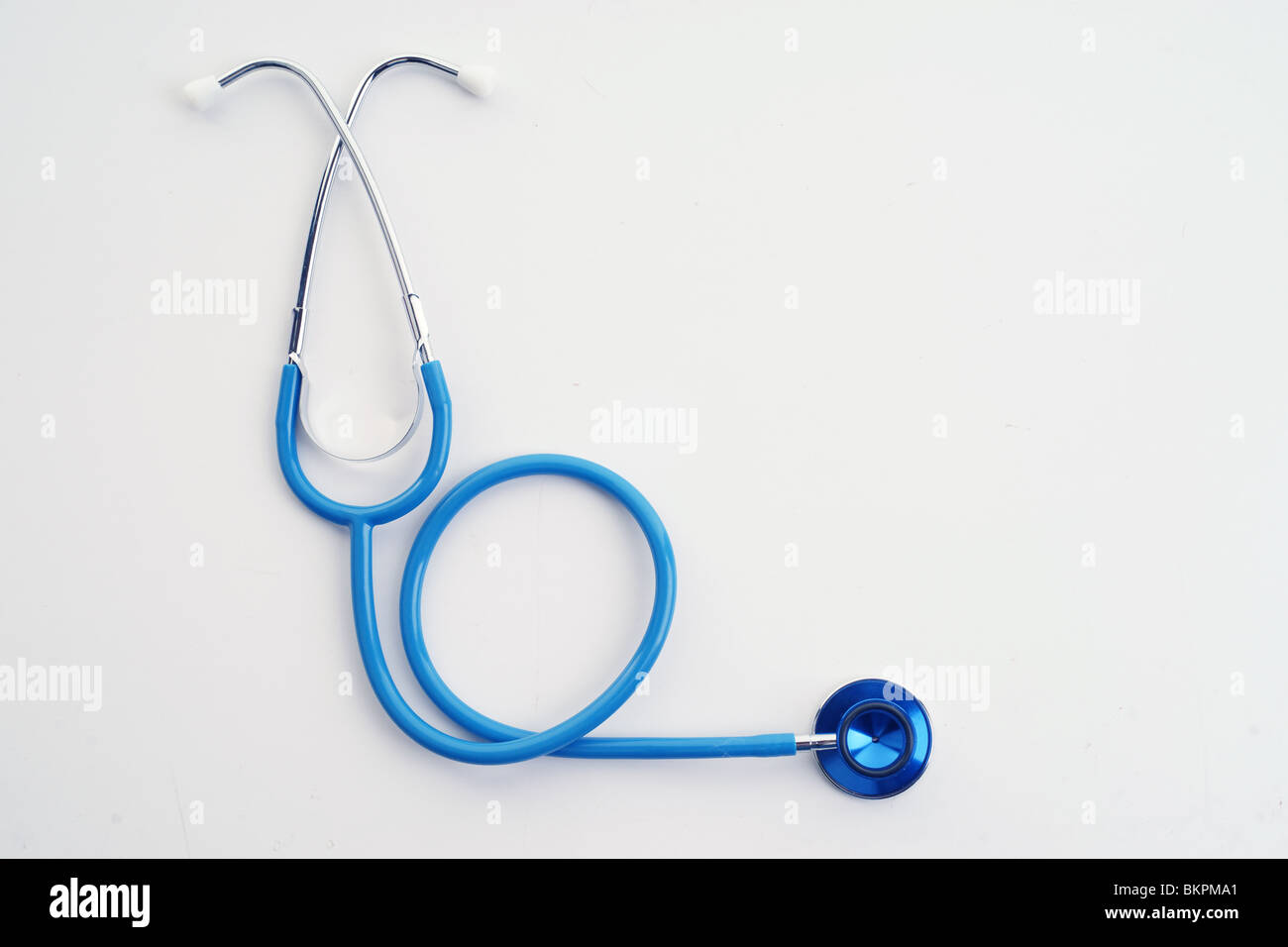 great image of a blue stethoscope on white Stock Photo - Alamy