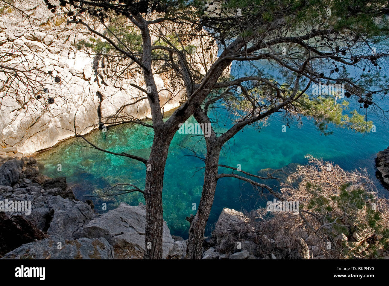 The rocky inlet of Sa Calobra, in Majorca (Spain). La calanque de Sa ...