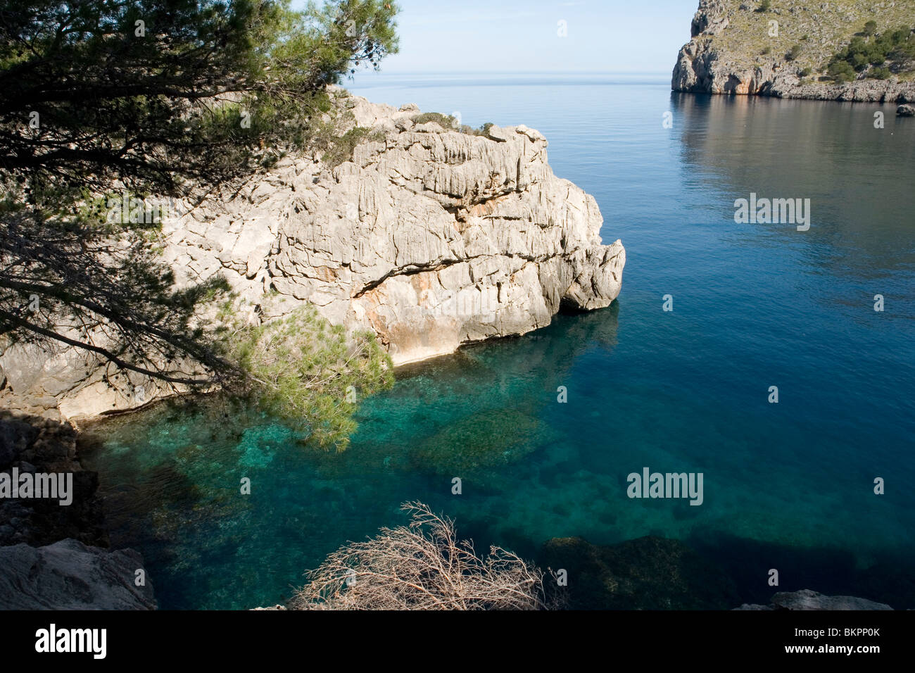 The rocky inlet of Sa Calobra, in Majorca (Spain). La calanque de Sa ...