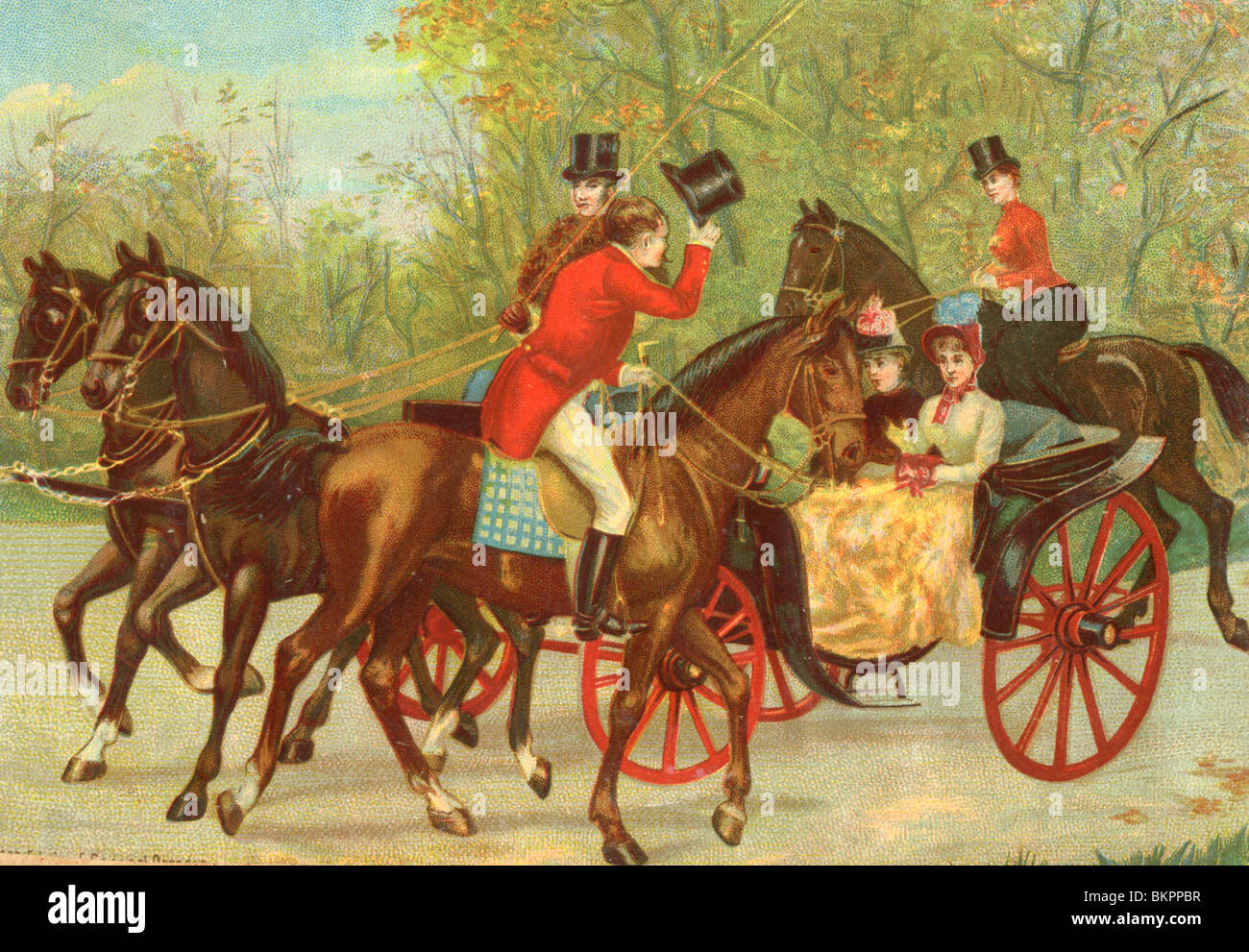 Horse drawn carriage illustration hi-res stock photography and images ...