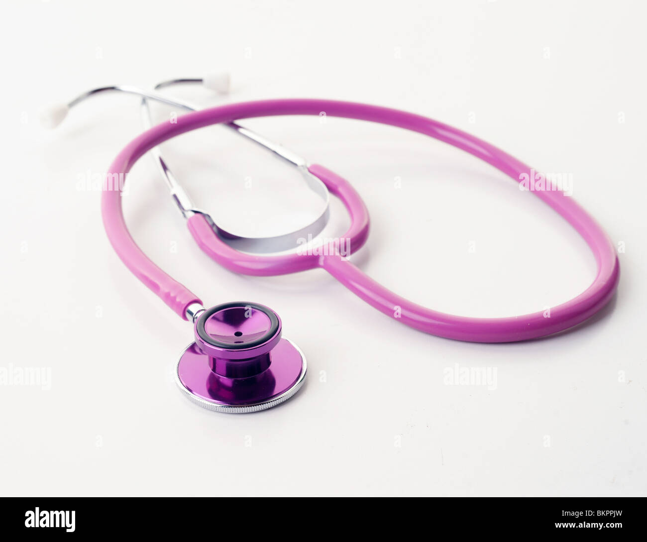 great image of pink stethoscope on white Stock Photo - Alamy