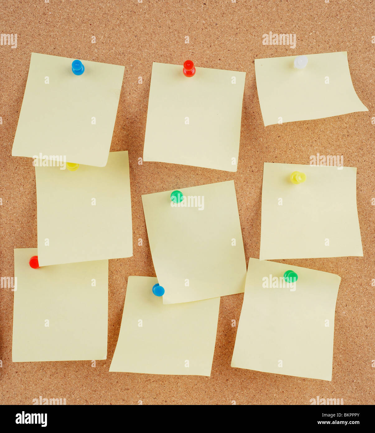 great image of notes pinned to a corkboard Stock Photo - Alamy