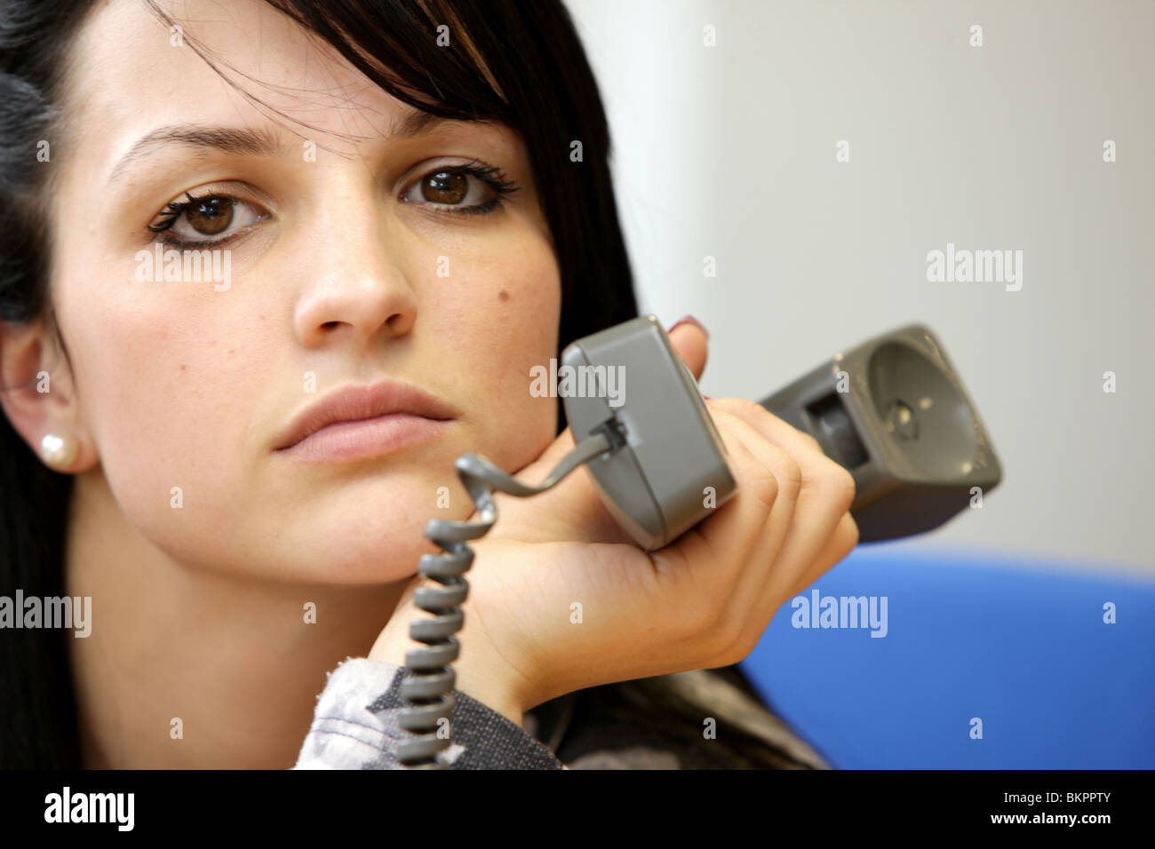 Young Woman Using Telephone. Model Released Stock Photo - Alamy