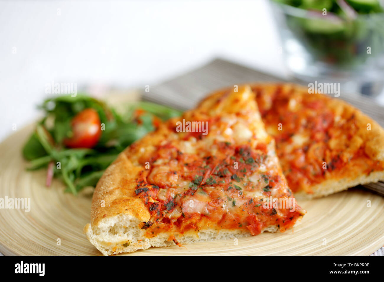 Deep Cheese and Tomato Pizza Stock Photo - Alamy